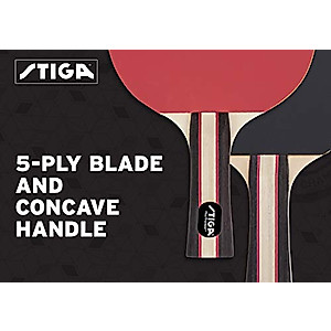 STIGA Performance 2 Player Ping Pong Set – 2 Table Tennis Rackets, 3 – 3 Star Orange Balls Included