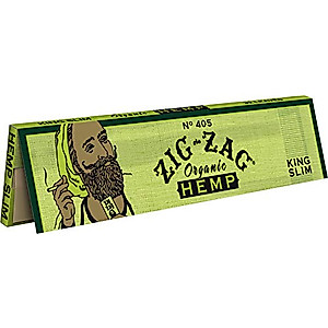 ZIG-ZAG Rolling Papers - Organic Vegan Hemp Rolling Papers - King Size Slim 110mm - Slow and Even Burn - Choose Your Size: 6 or 24 Packs - Unbleached, Additive-Free Papers (6 Packs)