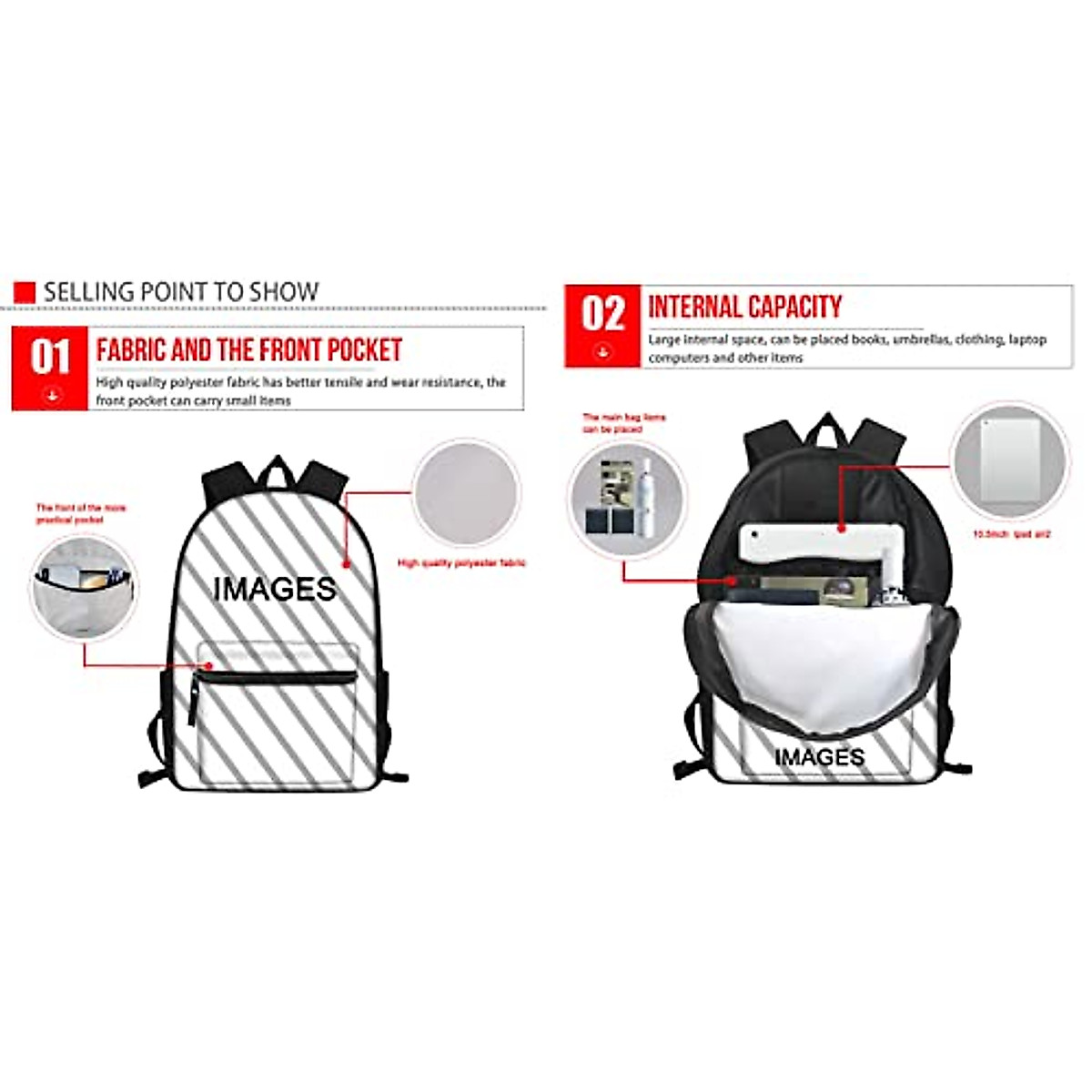 HUIACONG Aztec Western Horse School Backpack Set Purse for Girls Kids School Bag with Lunch Box Pencil Case Elementary Primary Bookbag Large Capacity High Schoolbags Satchel