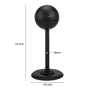 XIAO PEI Hat Holders Vintage Dome Shape Design Removable Metal Hat Rack/Helmet/Cap/Wig Storage Holder Display Stand. (2 Black)