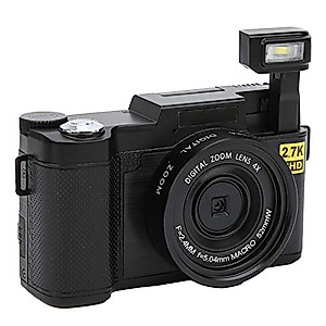 Surebuy Digital Camera for Teens, 3In 2.7K Recording 48MP 128GB Extension 180° Rotation HD Camera Video with 800Mah Battery DSLR Cameras for Shooting