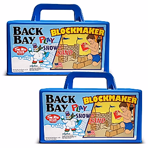 Back Bay Play Sand Castle Block Maker Beach Toys - Sand & Snow Molds Fort Building Sets for Kids - All Ages -Indoor/Outdoor Made in USA (Arctic Blue 2 Pack)