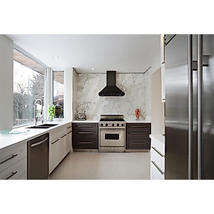 Agua Canada Range Hood Pyramid Stainless Steel Wall Mount, 30 Inches 500 CFM w Leds lights Hamlet.