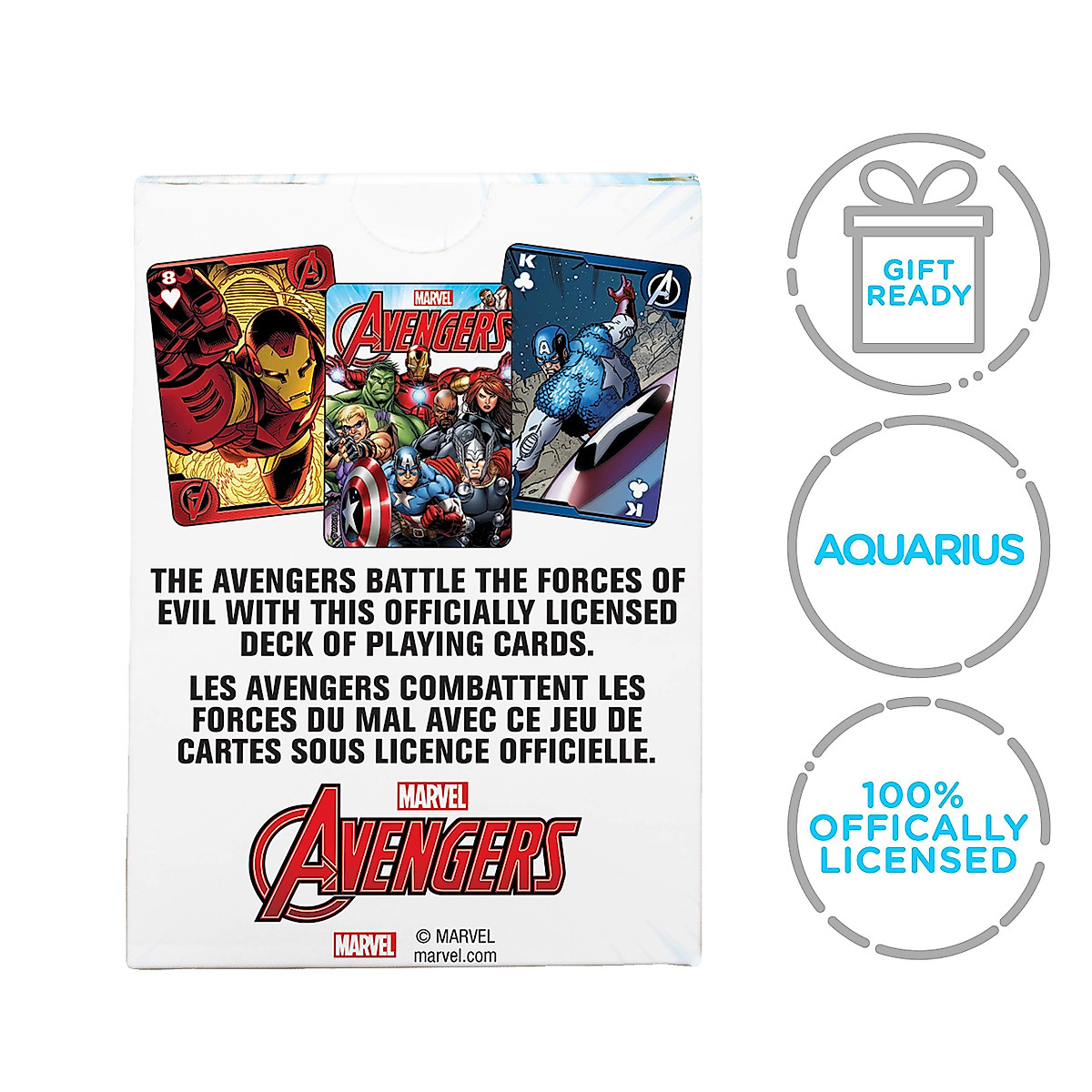 AQUARIUS Marvel Avengers Playing Cards - Avengers Themed Deck of Cards for Your Favorite Card Games - Officially Licensed Marvel Comics Merchandise & Collectibles