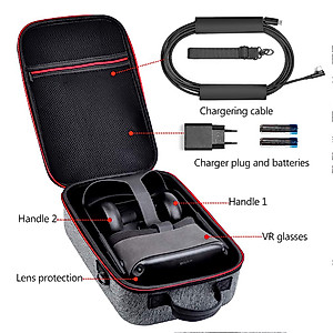 VR Face Pad Face Mask + Earphones + Carrying Case 3 in 1 Accessories Set Compatible with Oculus Quest