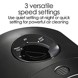 Hamilton Beach TrueAir Air Purifier with Permanent HEPA Filter for Home or Office and Pets, Whisper Quiet, 160 sq ft, Black