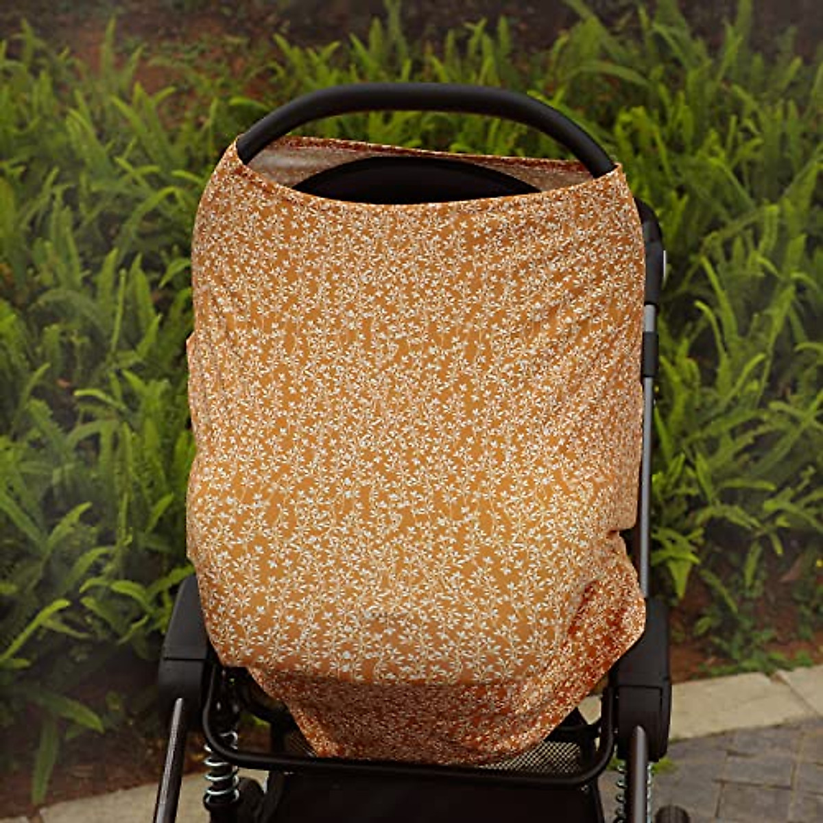 Hooyax Infant Car Seat Cover for Mom Baby, 6 in 1 Multi-Use Cover for Nursing, Breastfeeding, Carrier, Stroller, High Chair, Shopping Cart Lounger Canopy Ultra Soft and Stretchy