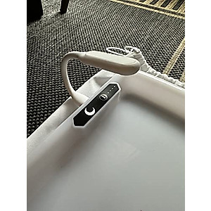 Brando Moon White LED Tray with Built in Grinder and Night Light - Glow Light Up Tray 7 Colors - Rechargeable and Smooth Round Edges