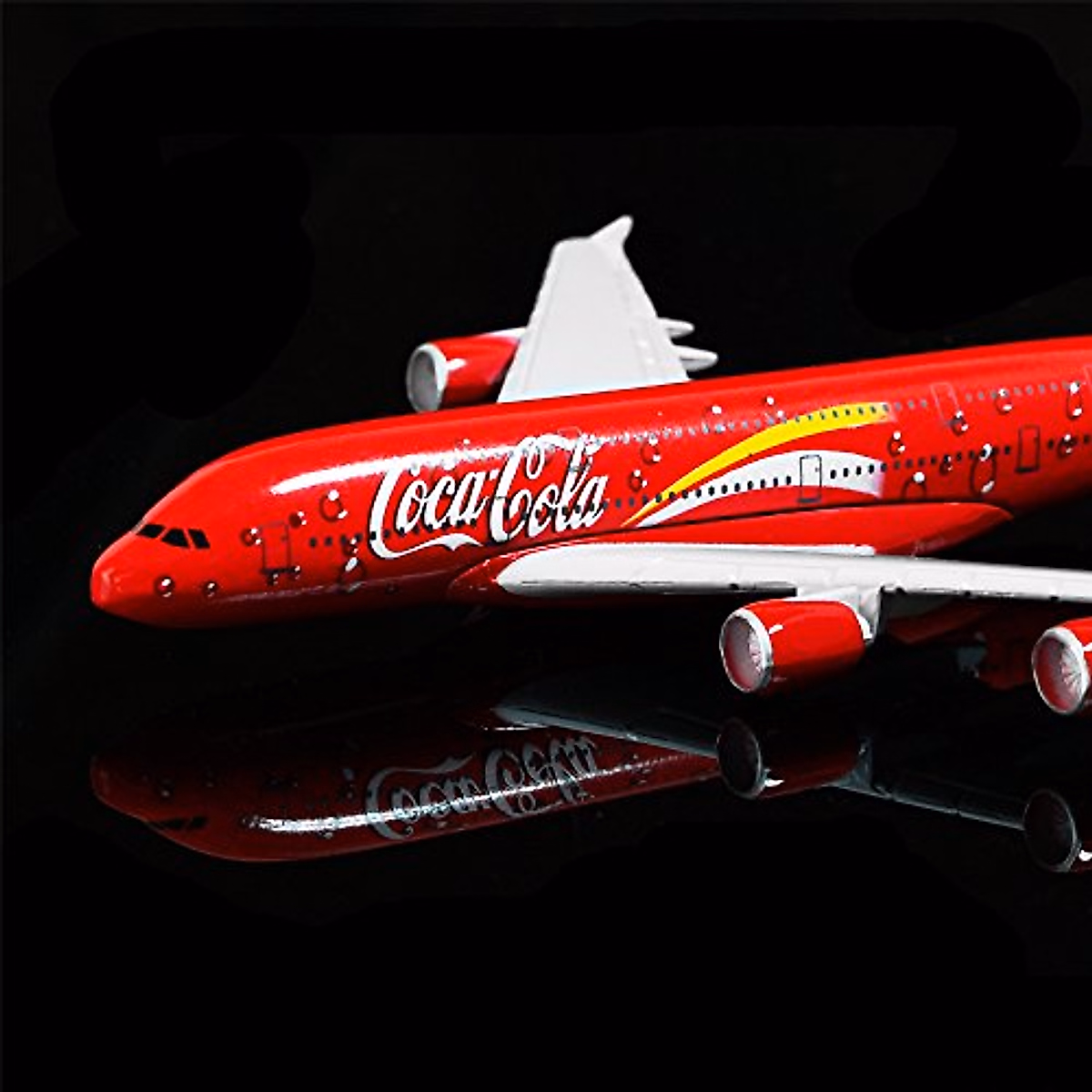 24-Hours Coca Aerospace A380 Alloy Flying Model Aircraft Child Birthday Gift Plane Models chiristmas Gift 1:400