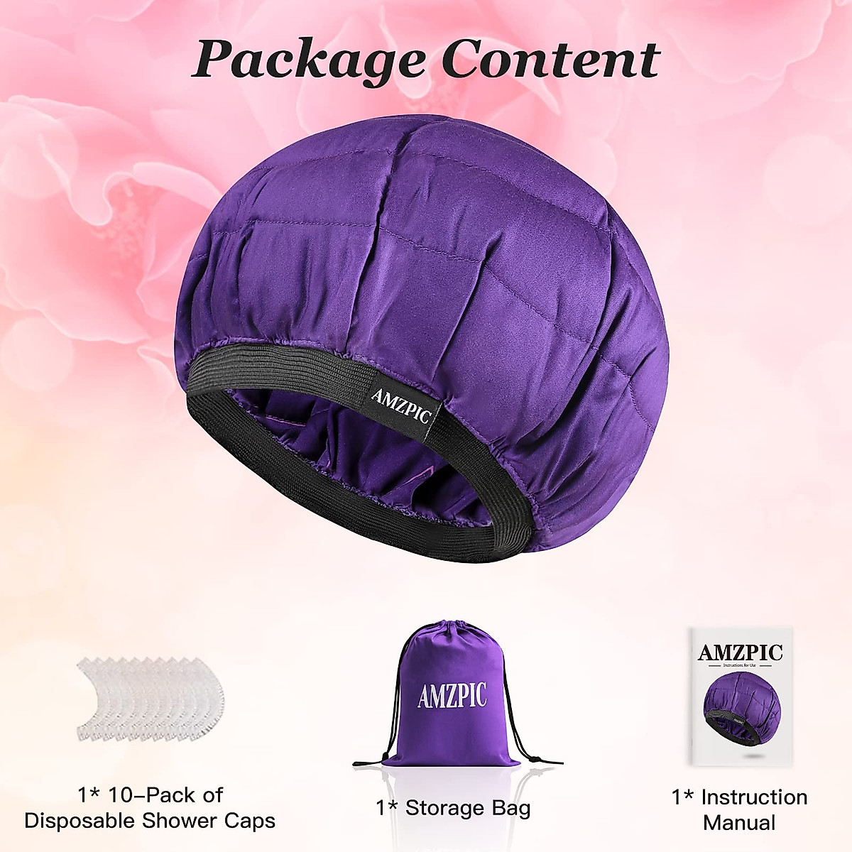 Cordless Deep Conditioning Heat Cap - Safe, Microwavable Heat Cap for Steaming, Heat Therapy for Hair, Flaxseed Seed Interior for Maximum Heat Retention (Second Generation)