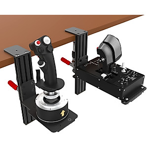 Hikig 2 Pack Desk Mounts for Flight Sim Joystick, Throttle, Hotas Systems Compatible With Thrustmaster Hotas Warthog, Thrustmaster MFD Cougar Pack, Winwing Orion 1/2 Hotas With All Installation Bolts