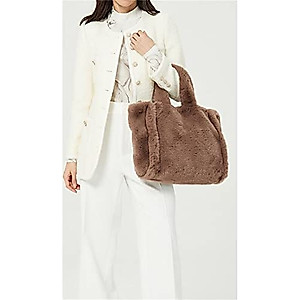Women Top Handle Bag Shoulder Bag Hobo Bag Totes Fashion Handbag Fluffy Faux Fur Furry Plush Soft Elegant
