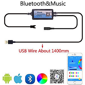 Xnbada Music Player Bluetooth Sp616e Ambient DIY AmbiBox Controller USB HDTV Computer Backlight Computer Dream Monitor Box for Addressable LED String Lights