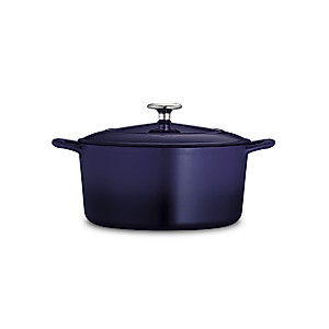 Tramontina Enameled Cast Iron Covered Dutch Oven Gradated Cobalt 5.5-Quart, 80131/075DS
