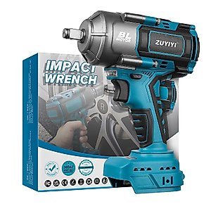 ZUYIYI 1000N.m(738FT-lbs) Cordless Impact Wrench High Torque, 1/2" Power Impact Gun for Makita 18V Battery, Electric Brushless Impact Driver for Car Tire Truck RV Mower(Battery NOT Included)