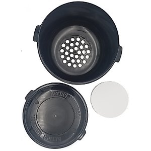 Kernel Katcher Popcorn Bowl, Dentist Invented, Dishwasher Safe, Recycled Material (Black)