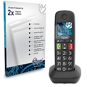 Bruni Screen Protector compatible with Gigaset E290HX Protector Film, crystal clear Protective Film (2X)