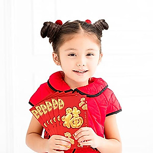 TUPARKA 2023 Chinese New Year Decorations, Chinese Spring Couplets Set Wall Stickers Red Envelopes Chinese Fu Traditional Chinese DUI Lian Chun Lian for Lunar New Year Spring Festival