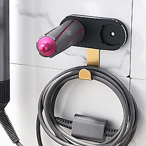 Luvitory Wall Mount Holder for Dyson Airwrap Styler Hair Curling Iron Barrels and Brushes,Metal Organizor Storage Rack,Curling Iron and Accessories Organizor Rack,Suitable for Home Bedroom Bathroom