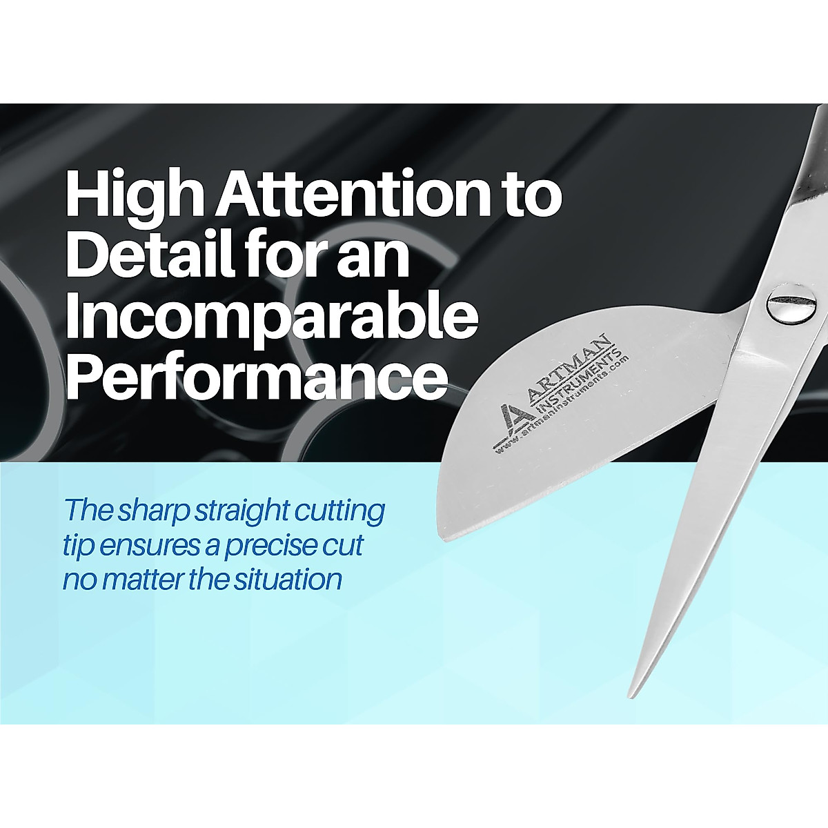 Applique Pelican Duckbill Blade - Double Bent Curved Offset Handle Scissors for Embroidery, Fabric, Arts & Craft by Artman Instruments (4.5 Inch)