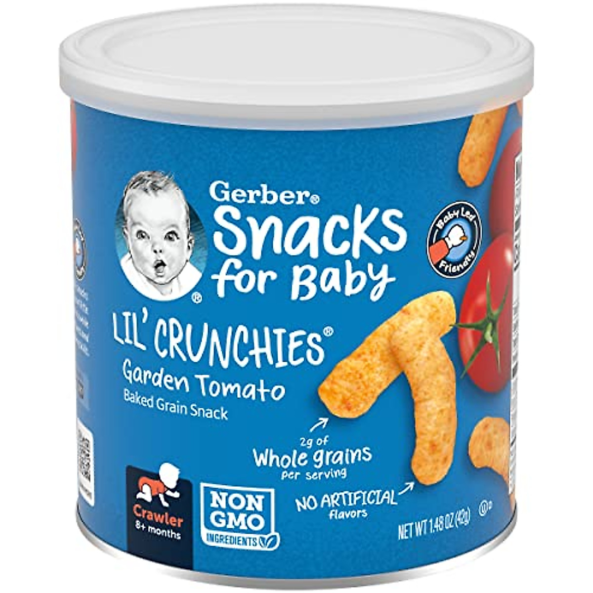 Gerber Snacks for Baby Lil Crunchies, Garden Tomato, 1.48 Ounce