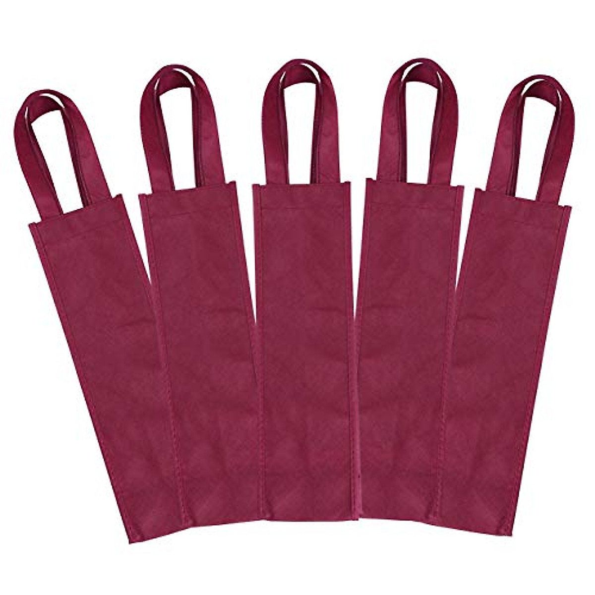 Sdootjewelry Wine Gift Bag, Single Wine Bags 24 Packs, Wine Bags for Wine Bottles Gifts, Non-woven Wine Gift Bags with Handles, Dark Red