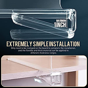Hekmaden Acrylic Shelf Dividers for Closet Organization 8PCS，Clear Shelf Divider Fits Shelves of 0.4-1 Inch, Shelf Divider for Wooden Shelving