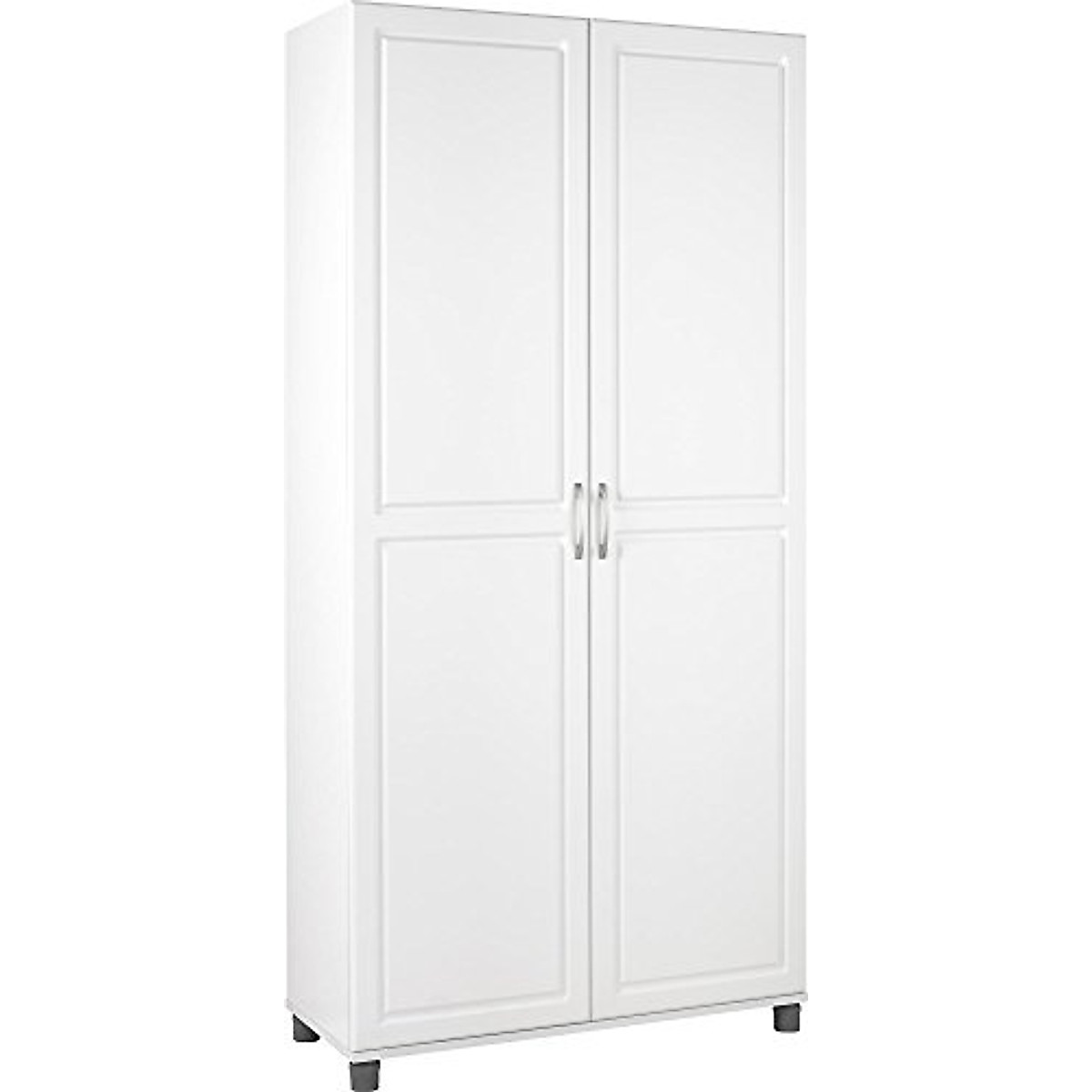 SystemBuild Kendall 36" Utility Storage Cabinet - White & Kendall 16" Utility Storage Cabinet - White