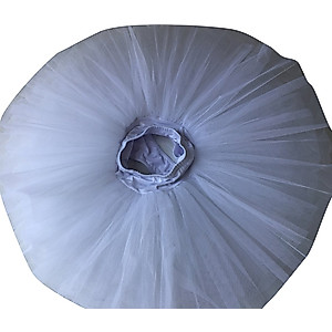 WOOSUN Women Professional Ballet Tutu Skirt 5 Layers Hard Organdy Platter Dance Pancake Tutus Skirts White