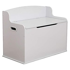 KidKraft Fill with Fun Toy Box- Wooden Toy Box Bench - White