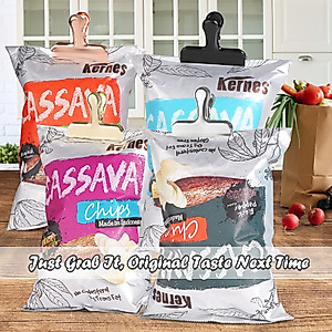 6 Packs Gold Chip Clips Bag Clips Food Clips, Bag Clips for Food, Clips for Food Packages, Air Tight Seal Kitchen Clips Snack Clips Bag Clips