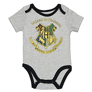 Harry Potter Infant Baby Boys Hogwarts Muggle Solemnly Swear One Piece Pajama Romper 3 Pack (24 Months)