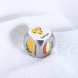 11th Anniversary Wedding Gifs for Couple Boyfriend Girfriend Birthday Gifts for Wife Husband Food Decision Dice Bridal Shower Gifts for Bride Date Night Dice for Couple Friends Valentines Christmas