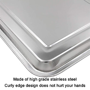 Stainless Steel Tray - Yangna 3 Pack Dental Tray 13.5'' X 10'' Stainless Steel Trays Piercing Instrument Tray Flat Tool
