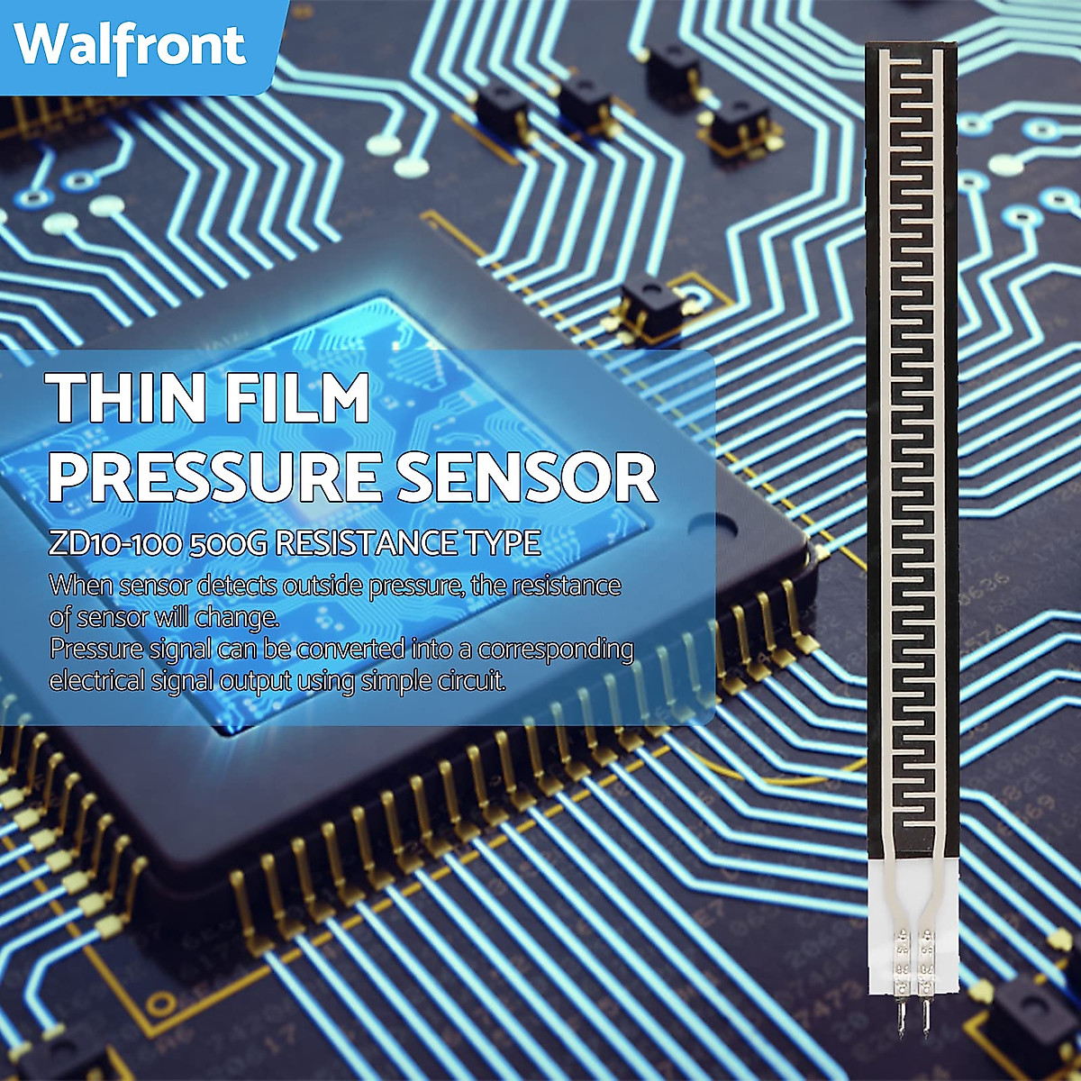 Thin Film Pressure Sensor - Flexible Force Sensing Resistor ZD10-100