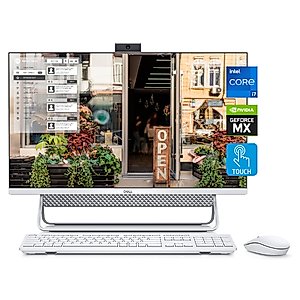 Dell Newest Inspiron 7700 27 All-in-One Desktop, 27" FHD Touchscreen, i7-1165G7, GeForce MX330, 32GB RAM, 512GB SSD + 1TB HDD, Webcam, WiFi 6, Bluetooth 5, Wireless Keyboard and Mouse, Win 10 Home