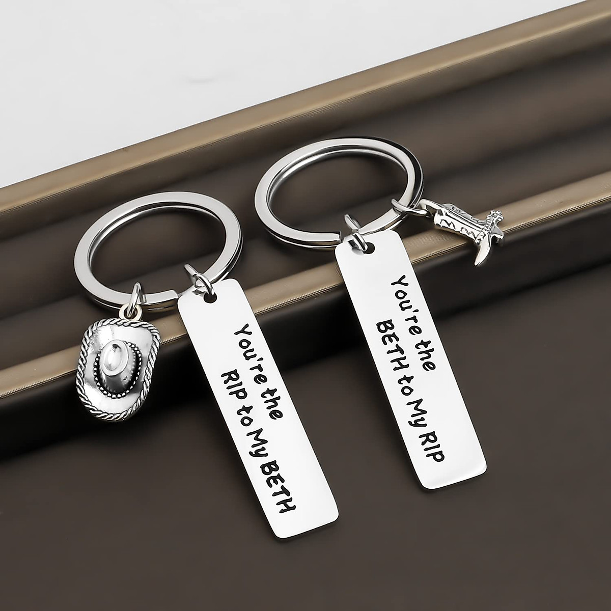 FAADBUK Tv Show Inspired Keychain Couple Keychain Set You're the Rip to My Beth Gift for Her Him (Rip to My Beth Keychain)