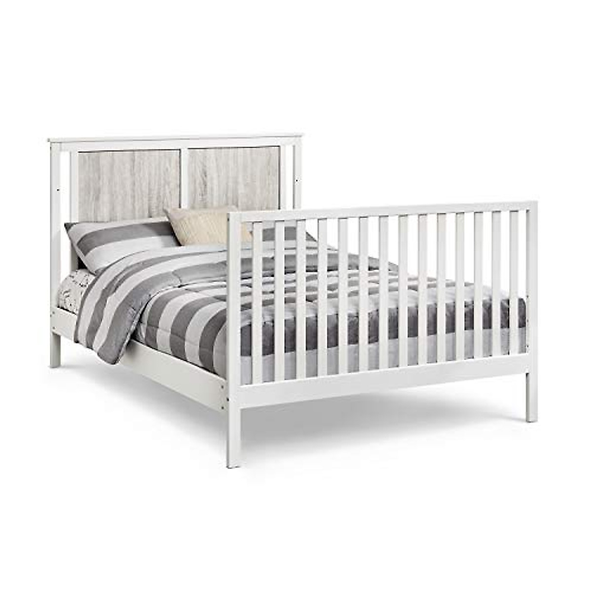 Suite Bebe Connelly 4 in 1 Convertible Crib in White with Rockport Gray Wood