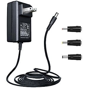 UL Listed AC 100-240V to DC 12V 2A/2000mA Power Supply Adapter, 24W Adapter with 3 Tips for LED Strip Lights, Keyboard, BT Speaker, Router, Monitor, Webcam, DVR, NVR, CCTV Camera