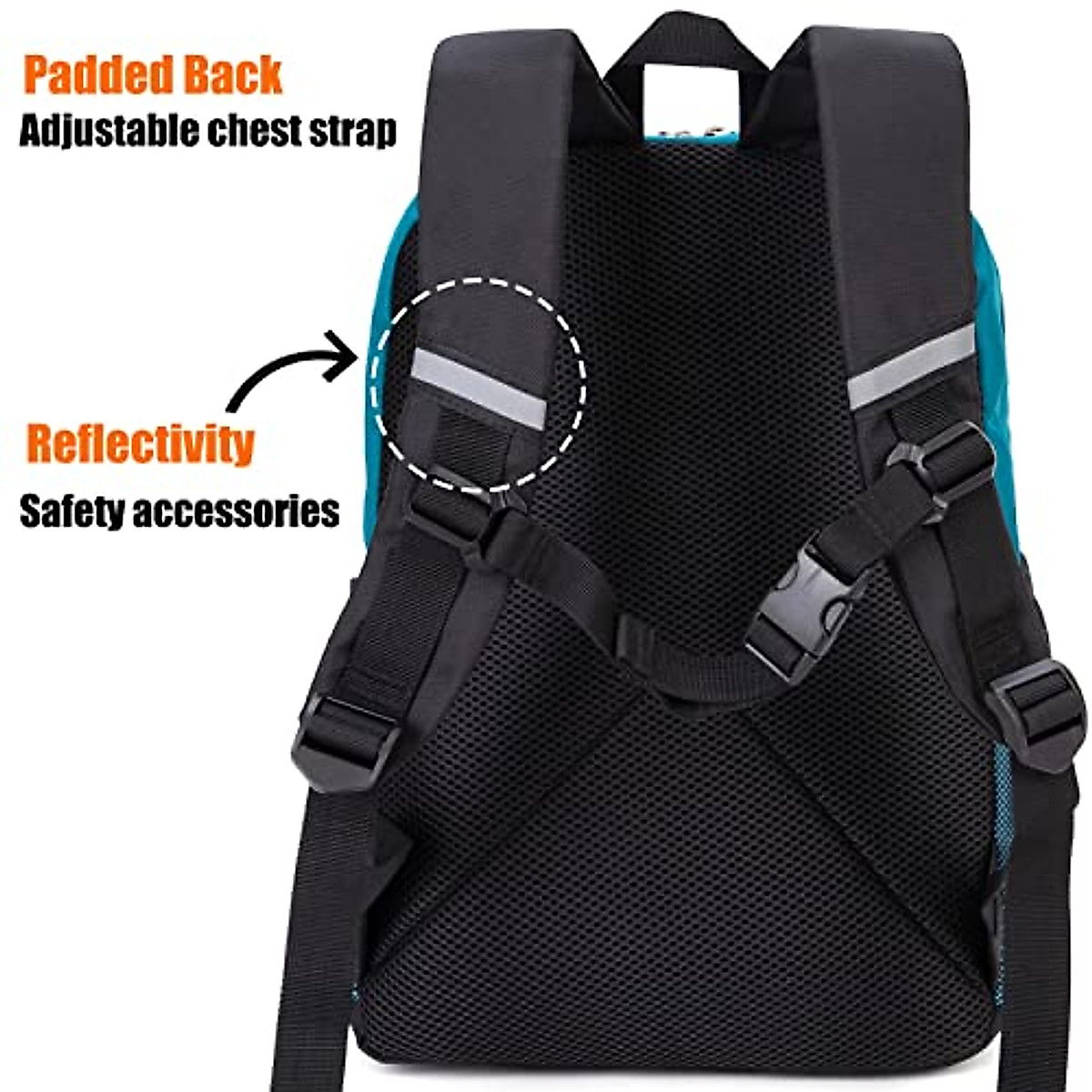 HawLander Little Kids Backpack for Boys Toddler School Bag Fits 3 to 6 years old, 15 inch, Blue Green