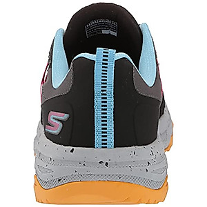 Skechers Women's GO Run Trail Altitude-River Sneaker, Black/Light Blue, 6