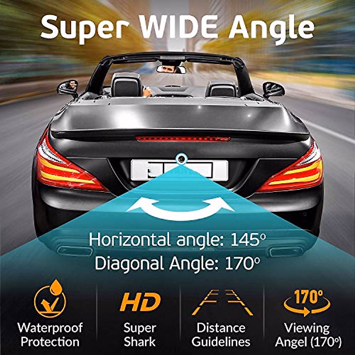 Misayaee HD 720p Rear View Back Up Reverse Parking Camera in License Plate Lighting Night Version for Toyota FJ Cruiser 2007~2020/Toyota Land Cruiser LC120 LC150 Series Prado 2007-2020 2700 4000