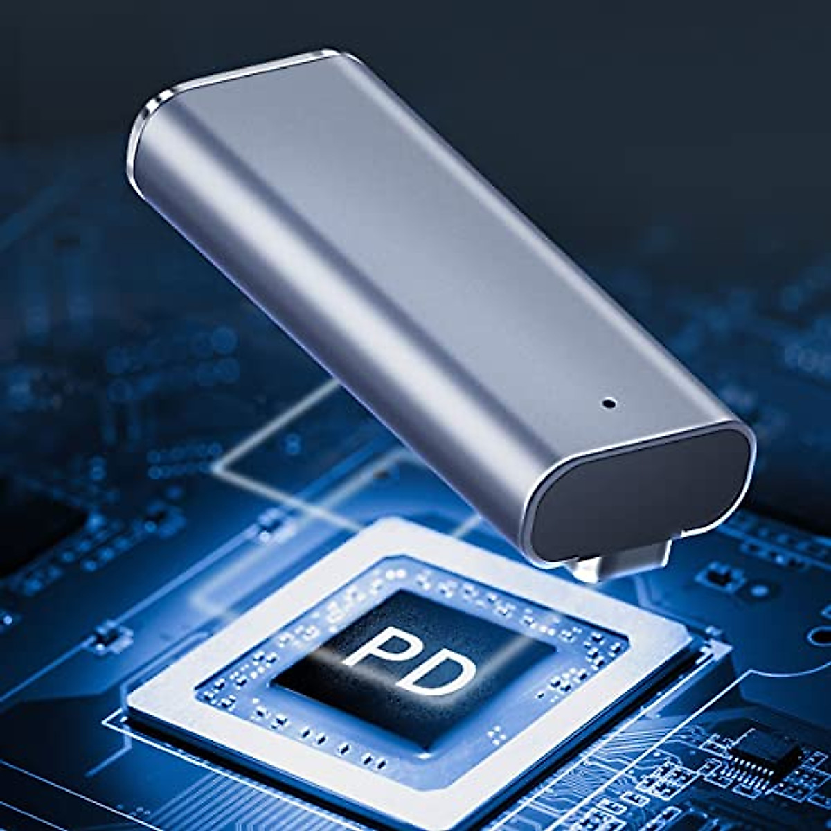 Watris Veiyi USB C to Magnetic T-Tip Adapter, Female Type-C to Magnetic 2 Converter, 5A Type-C PD Power Fast Charging Adapter for OS X Laptop(Silver)