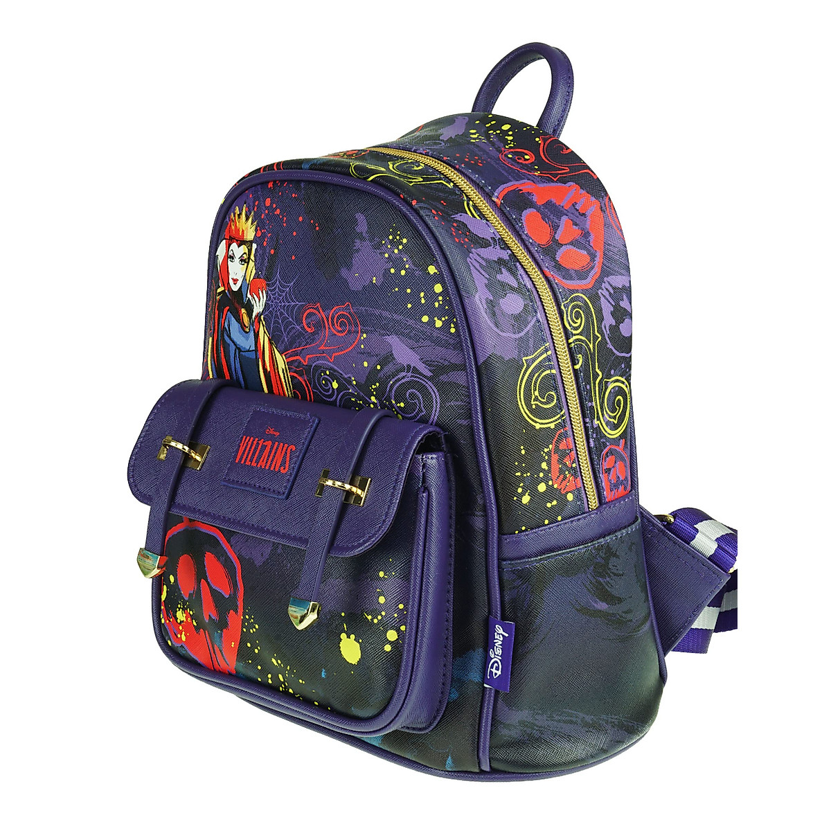 KBNL Villains - Evil Queen 11' Vegan Leather Mini Backpack - A21828, Multicoloured, Medium