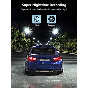 Dash Cam Front and Rear, Mini Dash Cam 1080P Full HD with 32GB SD Card, 2.45 inch IPS Screen, 2 Mounting Ways, Night Vision, WDR, Accident Lock, Loop Recording, Parking Monitor, Motion Detection