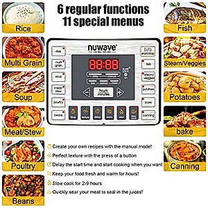 Nuwave Nutri-Pot Digital Pressure Cooker 8-quart Plated Steel Inner Pot, Rack & Sure-Lock Technology