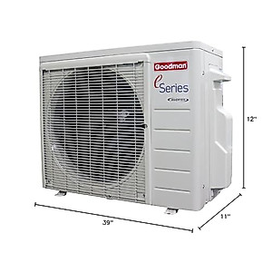 Goodman Mini Split 18,000 BTU 18 SEER2, Inverter Ductless Air Conditioner with Heat Pump System, Energy-Efficient Mini Split Air Conditioner, 230V