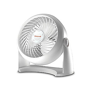 Honeywell HT-904 TurboForce Tabletop Air Circulator Fan, Small, White – Quiet Personal Fan for Home or Office, 3 Speeds and 90 Degree Pivoting Head