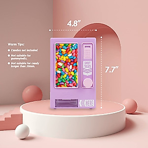 YOBRO Candy Dispenser, Cute Wending Machine for Desktop, Manual Candy Machine, Dispense Mini Candies, Birthday&Christmas Gift for Girls, Gift for Friends Girlfriends, Purple