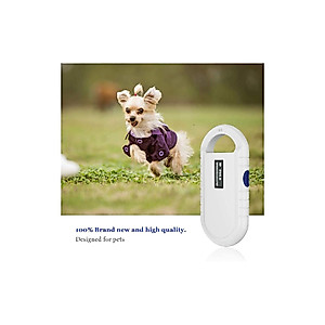 Liyeehao Handheld Pet Microchip Scanner, Rechargeable Animal Chip Reader Microchip Reader for Animal Tracking, Universal RFID Reader Pet ID Microchip Scanner for ISO 11784/11785, FDX-B and ID64 RFID